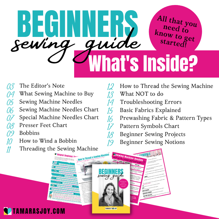 Beginners Sewing Guide PDF – Tamara's Joy